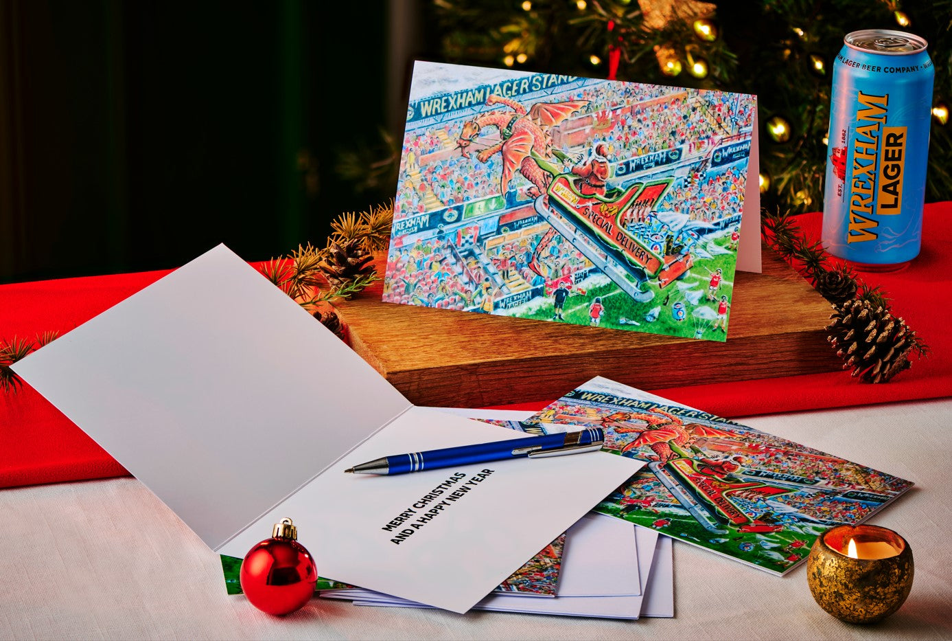 Christmas Cards 5 Pack – Wrexham Lager